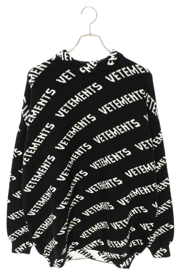 ヴェトモン サイズ:M  UA66KN150B ロゴ総柄ニット 新古品 SB01
