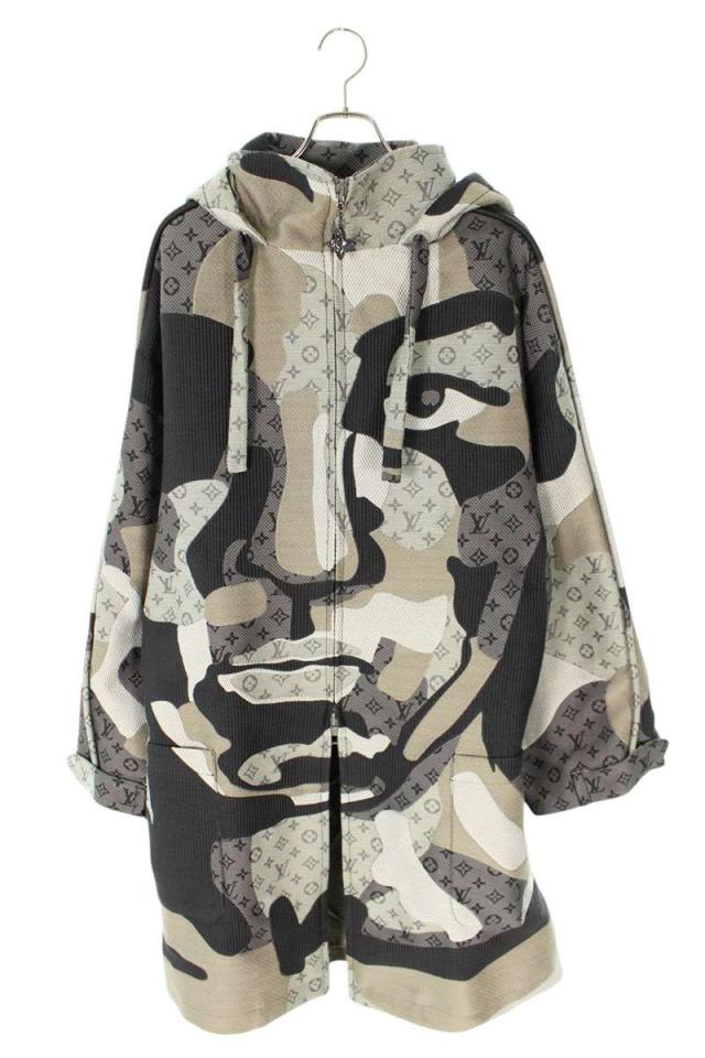 ルイヴィトン サイズ:48  23AW  RM232 AQH HPK65E モノグラムパッチワークフーデッドコート 中古 SB01