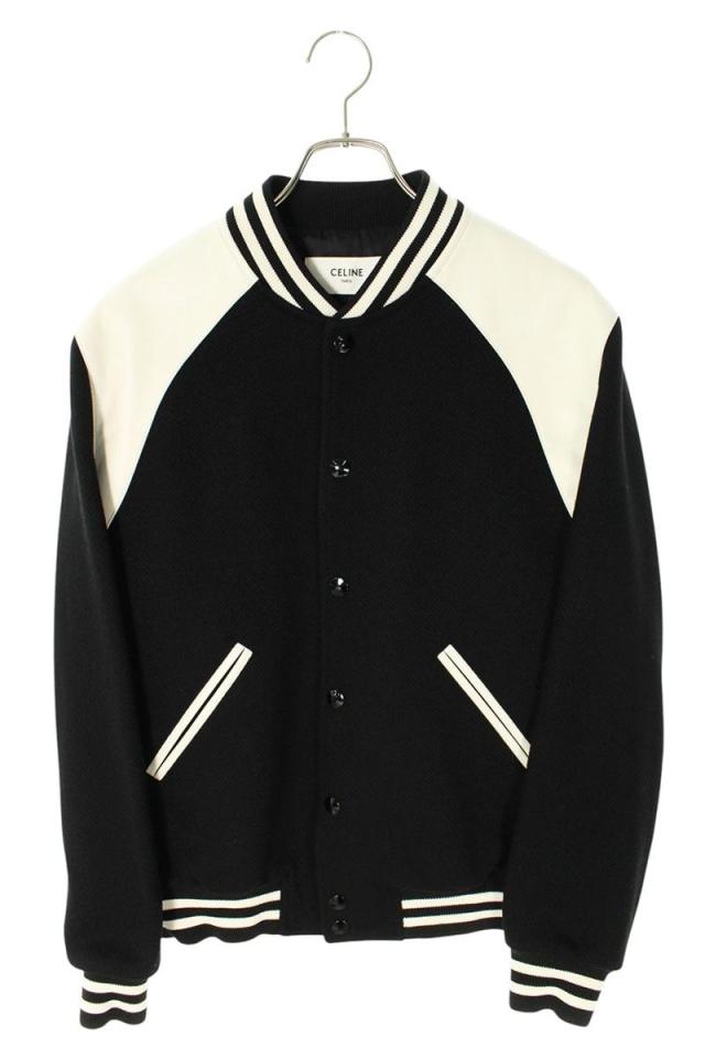 セリーヌバイエディスリマン サイズ:48  2V39V896C レザーヨーク切替クラシックテディブルゾン 中古 SB01