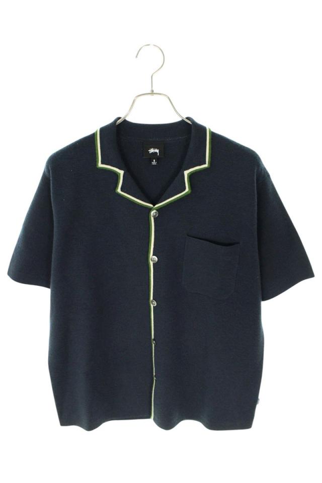 ステューシー サイズ:S オープンカラーニット半袖ポロシャツ 中古 BS55