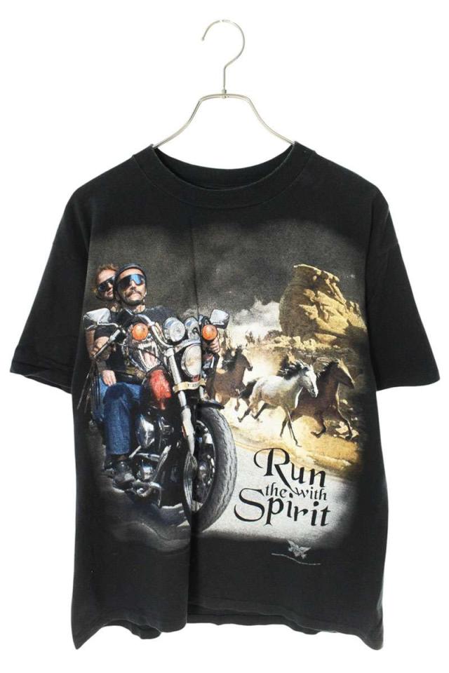 ヴィンテージ サイズ:L  3D EMBLEM アメリカンバイカーTシャツ 中古 BS99