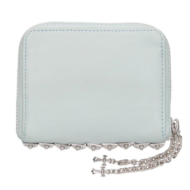 クロムハーツ   3 SIDE ZIP 3サイドジップ 韓国限定サイドピラミッドスタッズレザーウォレット財布 中古 SJ02