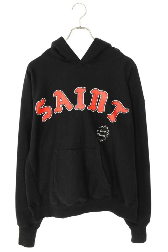 セントマイケル サイズ:L  24SS  SM-YS8-0000-037 ロゴプリントプルオーバーパーカー 中古 SB01