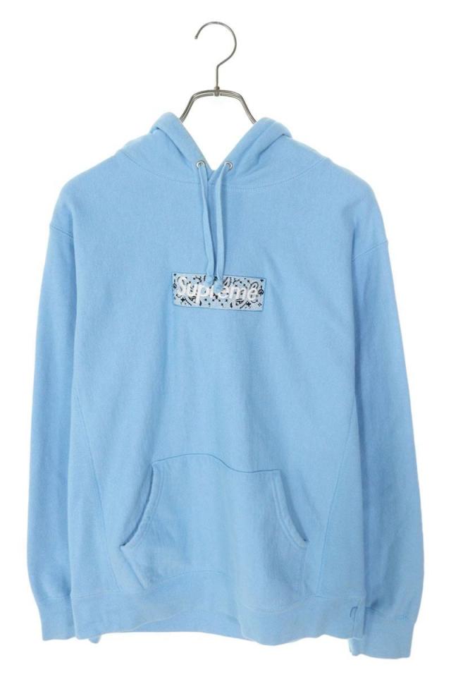 シュプリーム サイズ:L  19AW  Bandana Box Logo Hooded Sweatshirt バンダナボックスロゴプルオーバーパーカー 中古 OM10