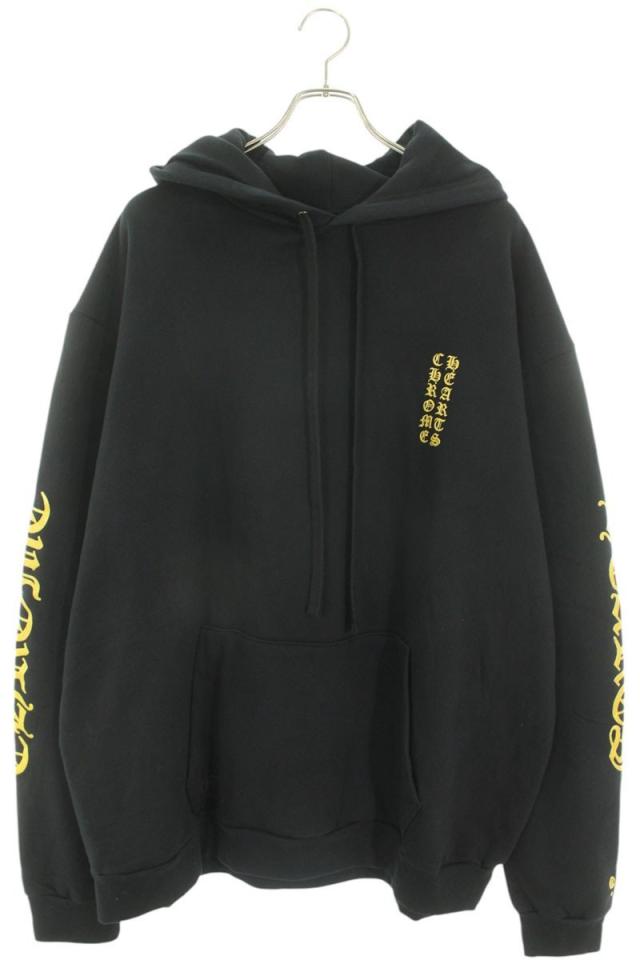 クロムハーツ サイズ:XXL  SWTSHRT HD PLVR プルオーバー オンライン限定ホースシューバックグリッタープリントパーカー 中古 GZ11