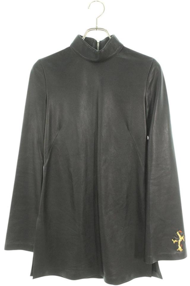 クロムハーツ サイズ:S クロスパッチ付きラムレザーワンピース 中古 BS55