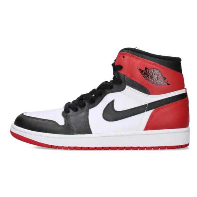 ナイキ サイズ:27cm  AIR JORDAN 1 RETRO HIGH OG BLACK TOE 555088-184 エアジョーダン1レトロハイオージーつま黒スニーカー 中古 BS55