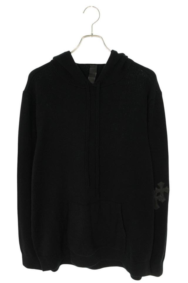 クロムハーツ サイズ:XL  WAITING ROOM HD PLVR  CSHMR クロスパッチ付きカシミアパーカー 中古 GZ11