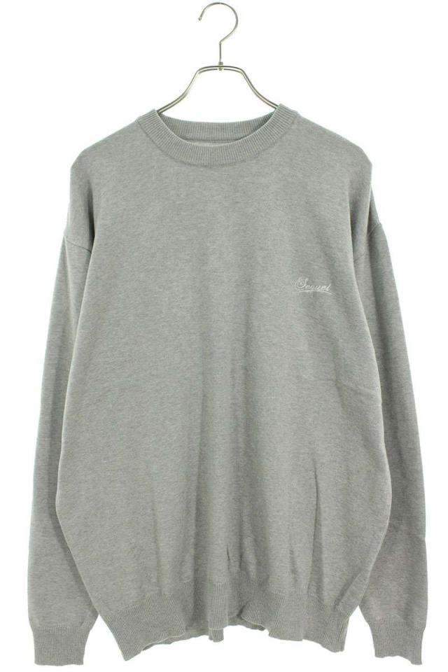 シークエル サイズ:XL  24SS  SQ-24SS-KN-01 ロゴ刺繍ニット 中古 BS99