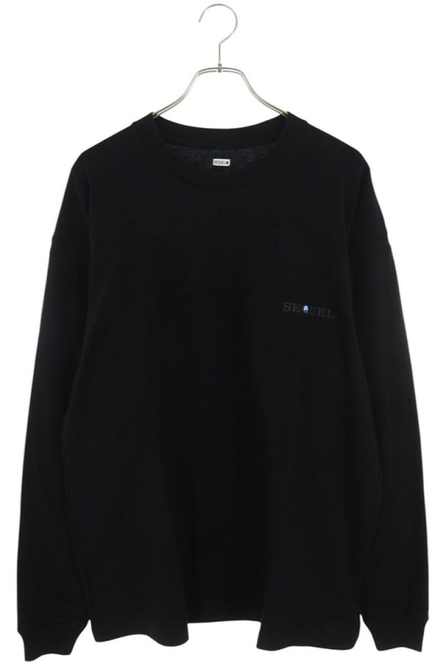 シークエル サイズ:L  24SS  SQ-24SS-LT-04 ロゴプリント長袖カットソー 中古 BS99