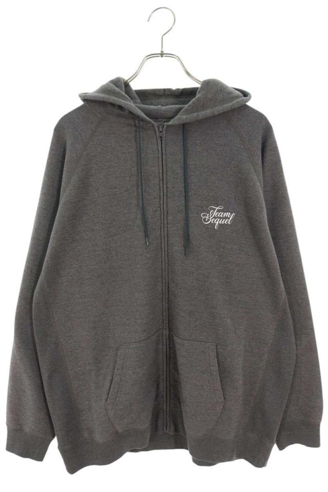 シークエル サイズ:XL  24SS  SQ-24SS-HD-03 バックプリントジップアップパーカー 中古 BS99