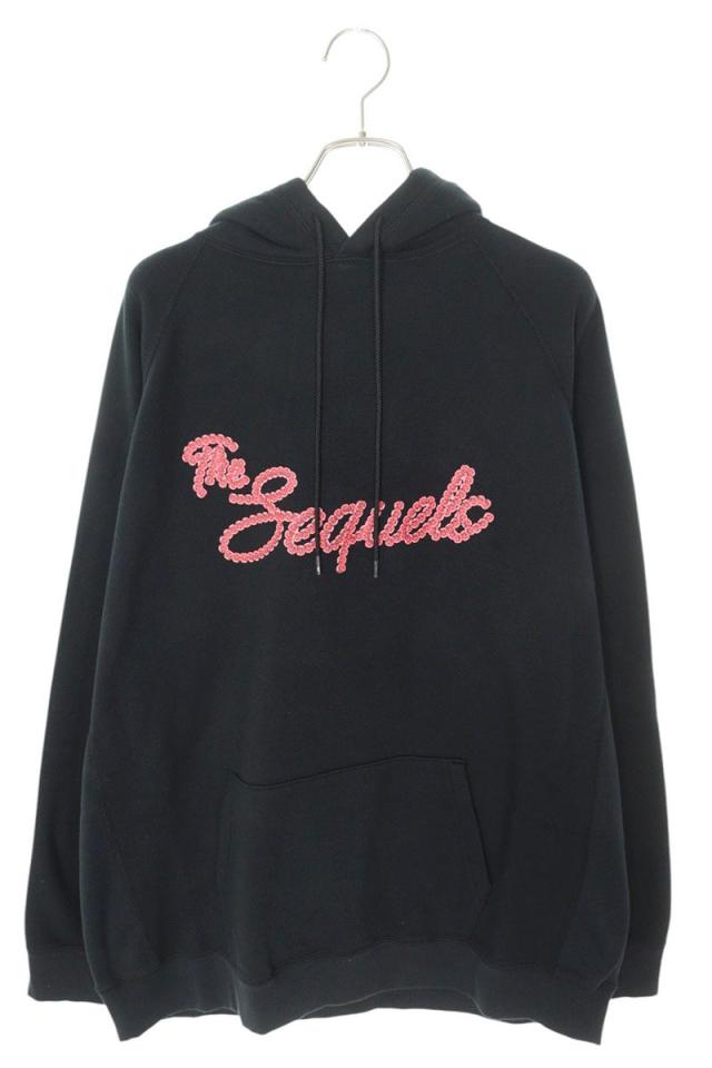 シークエル サイズ:L  23AW  SQ-23AW-HD-03 ロゴプリントプルオーバーパーカー 中古 BS99