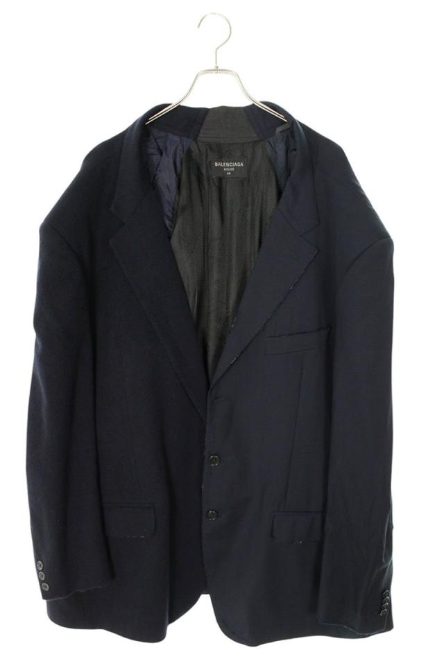 バレンシアガ サイズ:1  24SS  ATELIER 790799 TQT90 ヴィンテージ生地再構築ダブルスリーブテーラードジャケット 中古 SB01