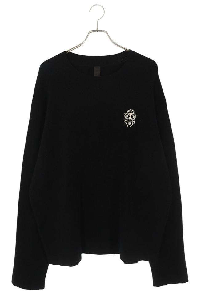 クロムハーツ サイズ:XL  SWTR REGULATOR CREW ダガー刺繍ニット 中古 SS07