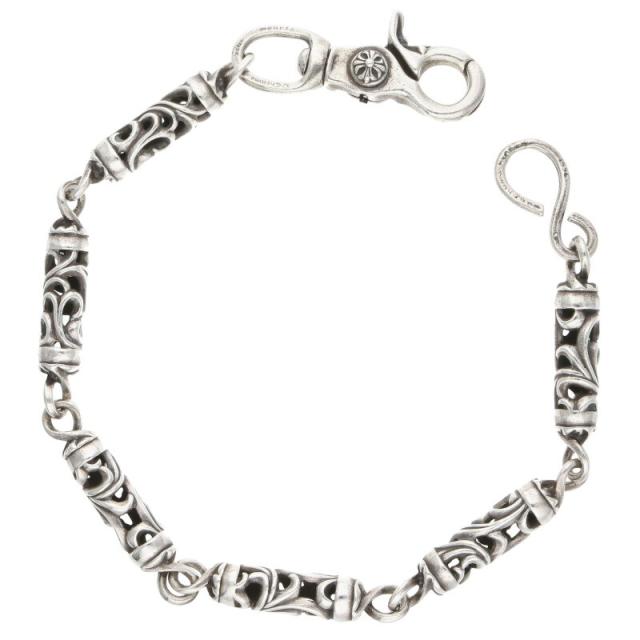 クロムハーツ サイズ:ショート  ROLLER SHORT-S 1クリップ6LINKショートローラー オールドシルバーウォレットチェーン 中古 SS07