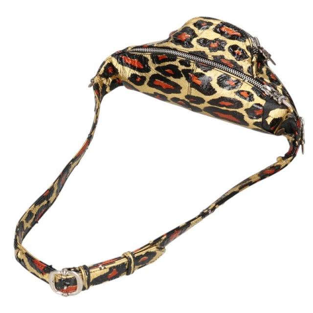 クロムハーツ   SNAT PACK MINI  スナットパックミニ レオパードパテントレザーウエストバッグ 中古 SS07