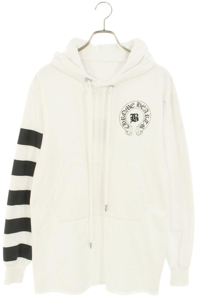 クロムハーツ サイズ:M BELLA HD LNG ベラハディッド イニシャル刺繍ロゴバックプリントプルオーバーパーカー 中古 OS06