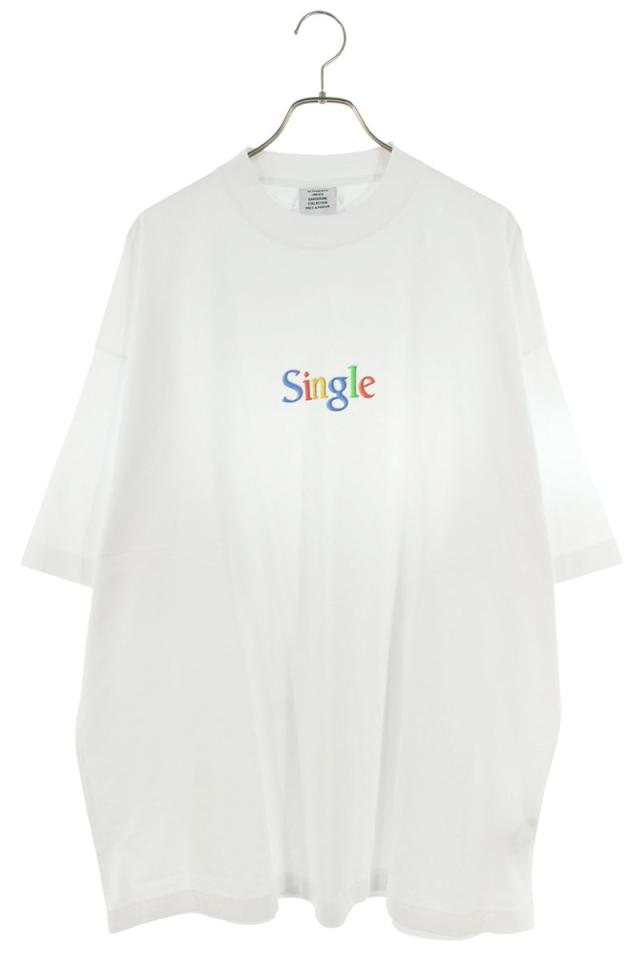 ヴェトモン サイズ:M  25SS  UA66TR700W SingleロゴTシャツ 新古品 SB01