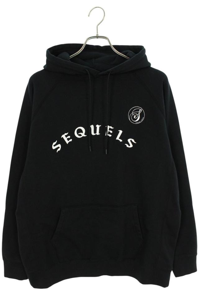 シークエル サイズ:M  24SS  SQ-24SS-HD-02 ロゴプリントパーカー 中古 BS99
