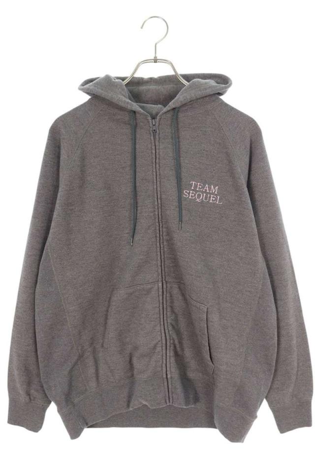 シークエル サイズ:S  22AW  SQ-22AW-HD-05 バックプリントジップパーカー 中古 BS99