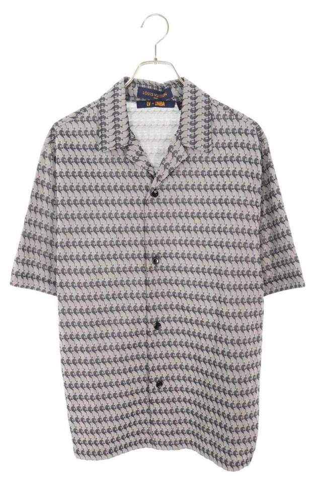 ルイヴィトン サイズ:M 21SS RM211M ZKP HKS18W NBAシグネチャー コットン半袖シャツ 中古 BS55