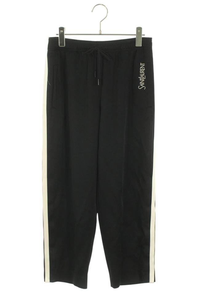 サンローランパリ サイズ:34  733507 Y3G36 ロゴ刺繍サイドスナップロングパンツ 中古 SS13