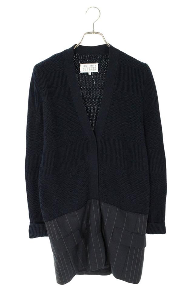 マルタンマルジェラ1 サイズ:S  S51HA0652 エルボーパッチジャケットドッキングニットカーディガン 中古 SB01