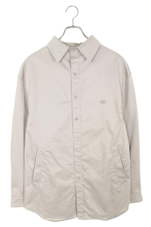 バレンシアガ サイズ:39  571133 TEP11 BBロゴ刺繍コットンシャツブルゾン 中古 OM10