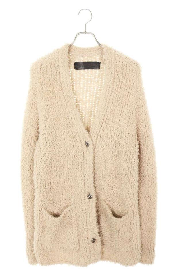 クロムハーツ サイズ:S クロスパッチ付きボアカーディガン 中古 SJ02