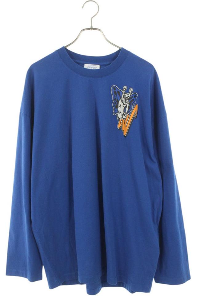 オフホワイト サイズ:M  OMAB091F24JER007 GANG WIDE L S TEE プリント長袖カットソー 中古 OM10