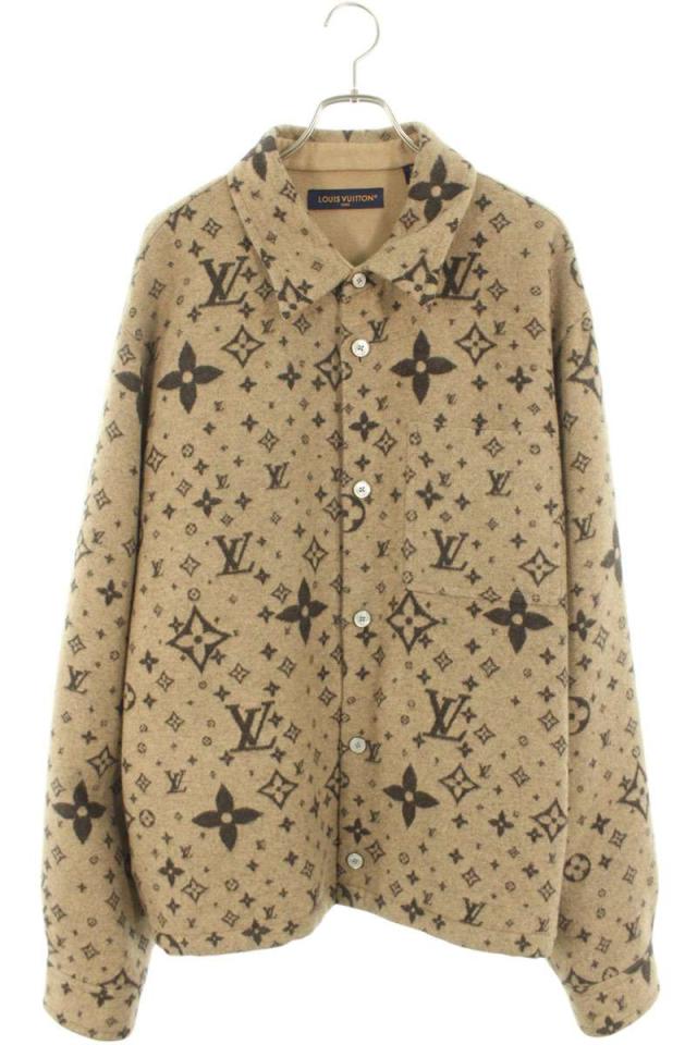 ルイヴィトン サイズ:58  25SS  RM251MJ FRW HSB39W モノグラムウールオーバーシャツブルゾン 中古 SB01