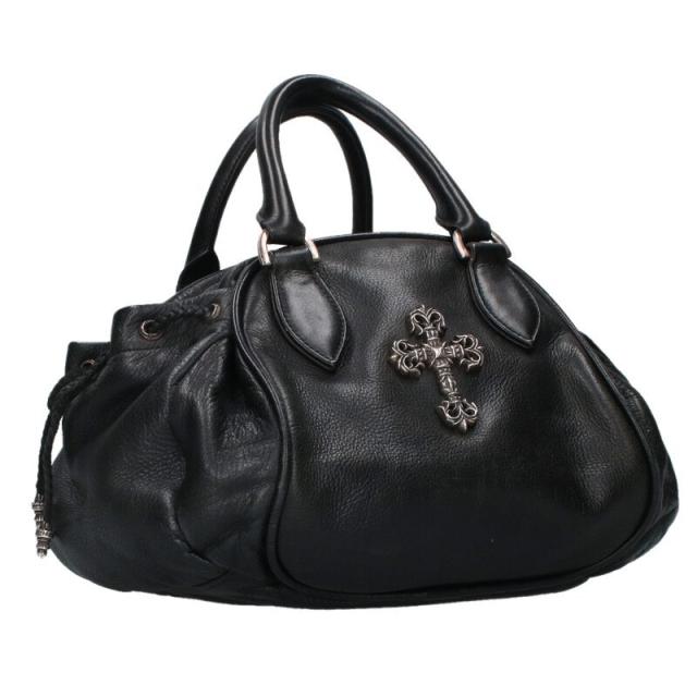 クロムハーツ SQUIRRELY JO フィリグリークロス装飾レザーハンドバッグ 中古 SJ02