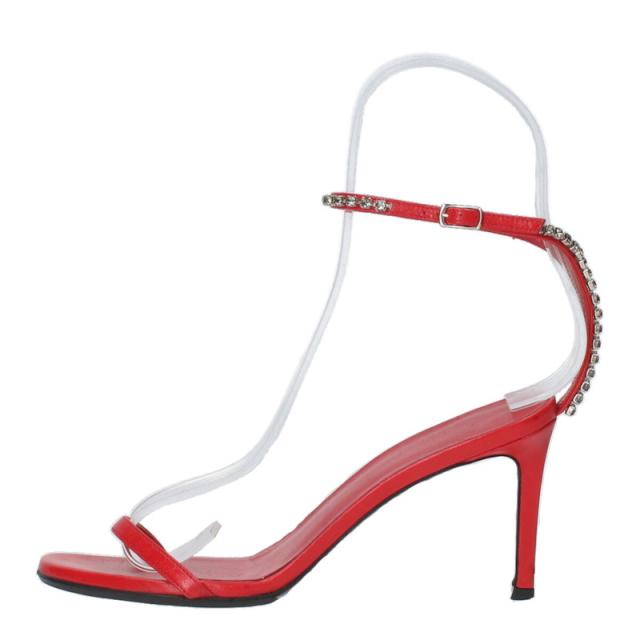 サンローランパリ サイズ:35.5 ラインストーンストラップ ヒールサンダル 中古 BS99