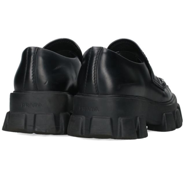 プラダ サイズ:5.5 2DE129 モノリス三角プレートロゴローファー 中古 OM10