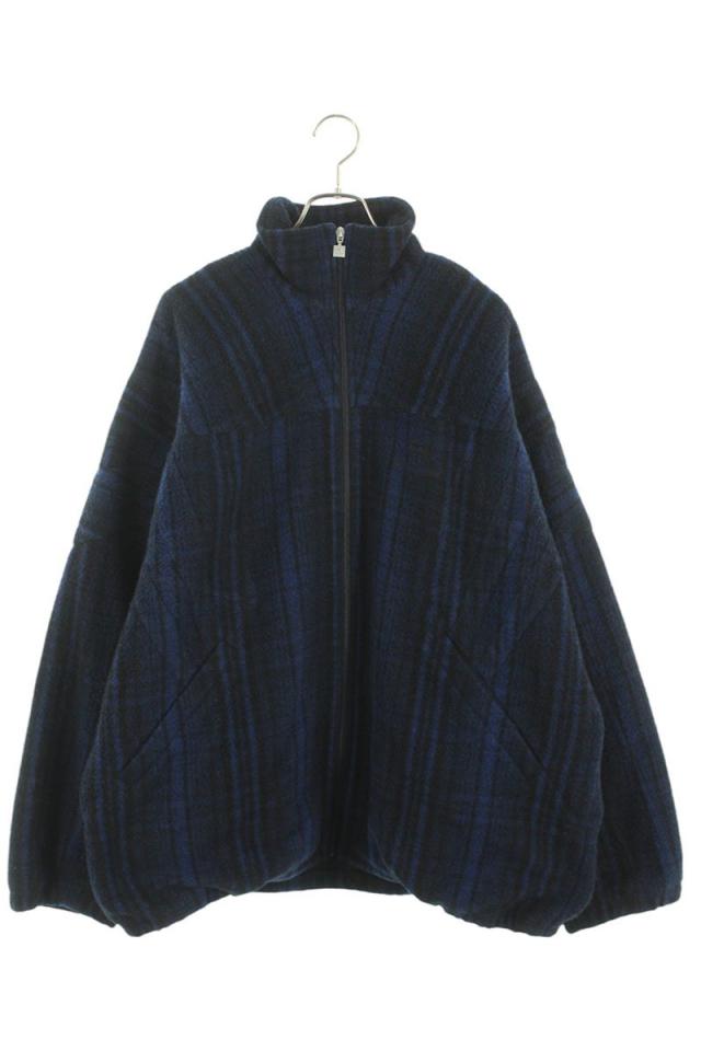 バレンシアガ サイズ:50  21AW  TRACKSUIT JACKET 675648 TLU11 スポーティBウールチェックトラックブルゾン 中古 OM10