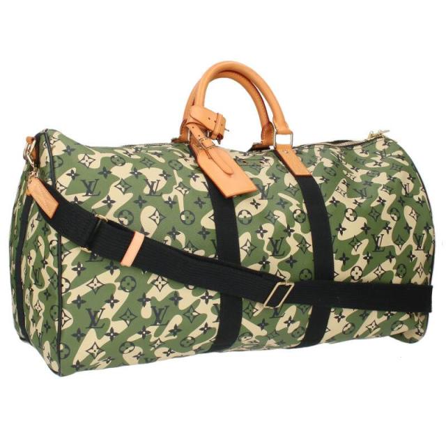 ルイヴィトン  ムラカミタカシ サイズ:55  M95774 キーポルバンドリエール55 モノグラム総柄カモフラージュボストンバッグ 中古 OM10