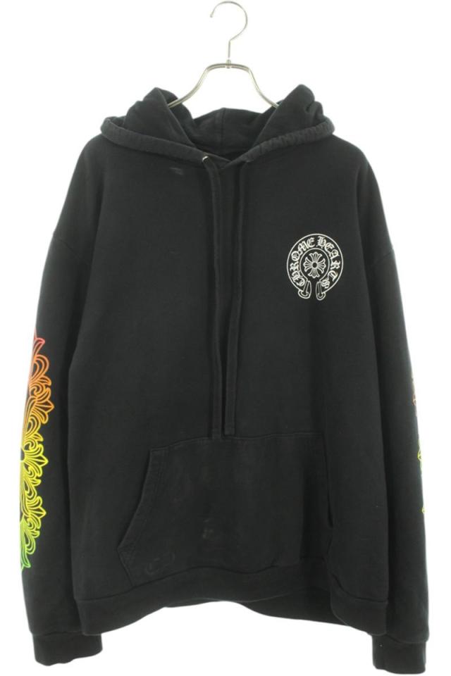 クロムハーツ サイズ:XXL  SWTSHRT PLVR プルオーバーパーカー サークルロゴグラデーションプリントプルオーバーパーカー 中古 NO05