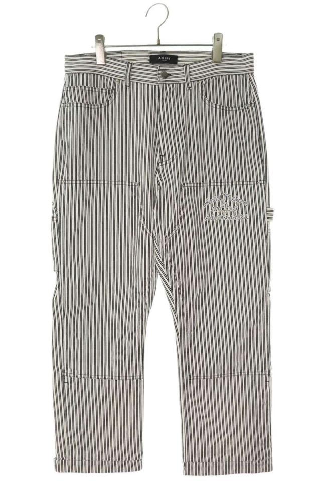 アミリ サイズ:50  24SS 刺繍ストライプカーペンターデニムパンツ 中古 OM10