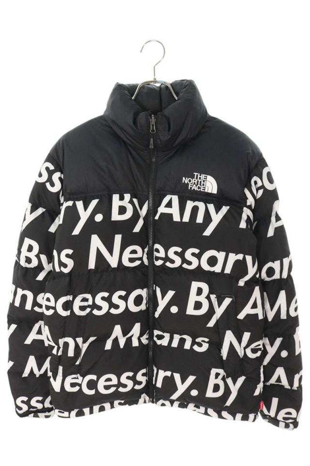 シュプリーム  ノースフェイス サイズ:S  15AW  Nuptse Jacket フォント総柄ダウンジャケットダウンジャケット 中古 SB01