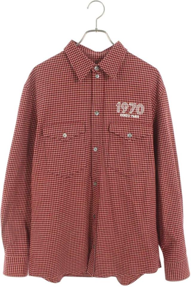 ケンゾー サイズ:39  FE65CH4149LG ミリタリーチェック長袖シャツ 中古 BS99