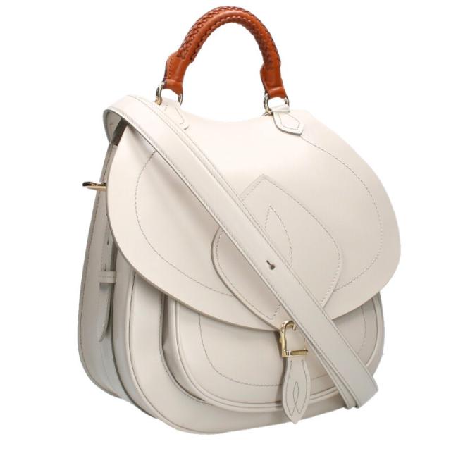 メゾンマルジェラ   S14WG0001 トップハンドル サドル レザー2WAYハンドバッグ 中古 BS99