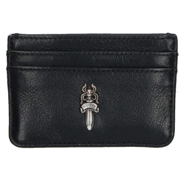 クロムハーツ   DOUBLE SIDE ダブルサイド ダガー装飾レザーカードケース 中古 SS07