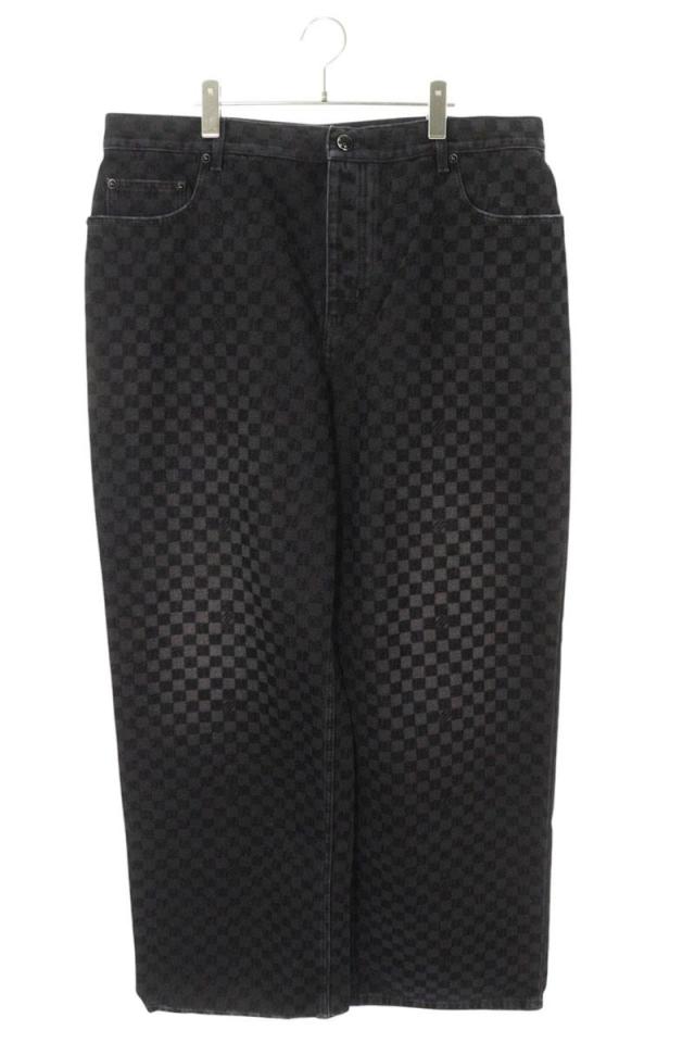 ルイヴィトン サイズ:40  25SS  RM251M CCU HSD71W フロックドダミエワイドデニムパンツ 中古 SS13