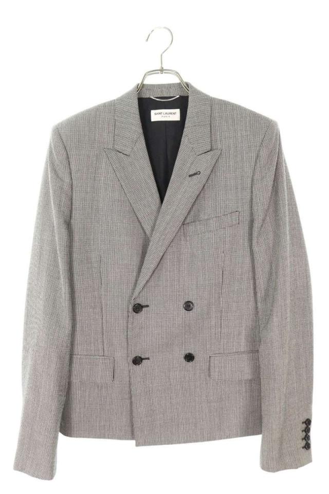サンローランパリ サイズ:46  465098 Y255Q 千鳥柄ダブルジャケット 中古 SB01