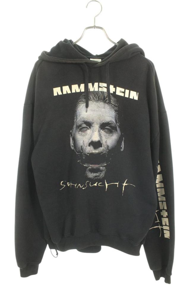 ヴェトモン サイズ:S  17AW  MAH18TR29 ラムシュタインプリントオーバーサイズプルオーバーパーカー 中古 SS13