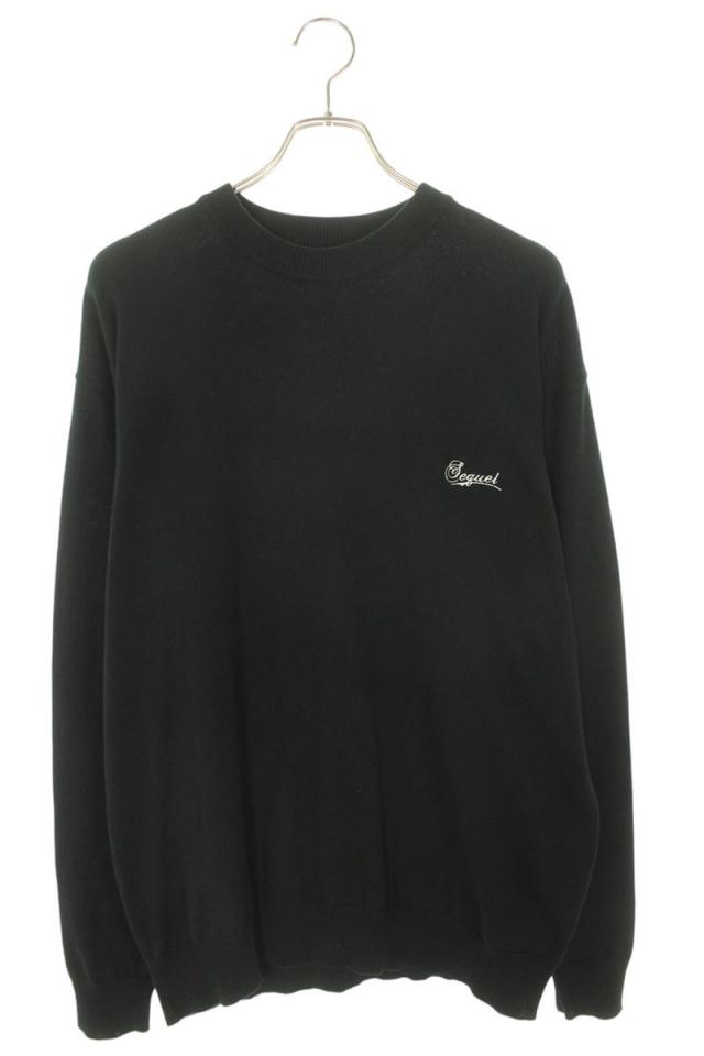 シークエル サイズ:L ロゴ刺繍ニット 中古 BS99