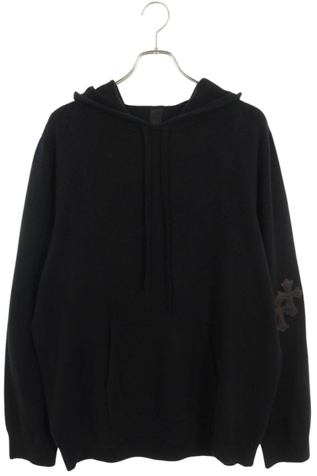 クロムハーツ サイズ:XL  WAITING ROOM HD PLVR CSHMR クロスパッチ付きカシミアパーカー 中古 GZ11