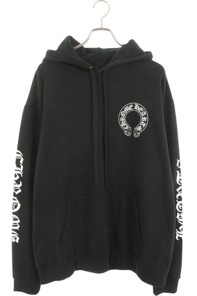 クロムハーツ サイズ:XL  SWTSHRT PLVR プルオーバーパーカー バックチョンパーホースシュープリントプルオーバーパーカー 中古 FK04