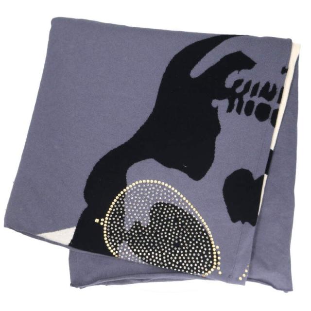 ルシアンペラフィネ  スカルデザインブランケット 中古 BS99