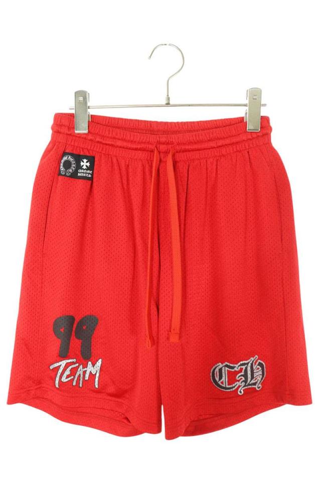 クロムハーツ サイズ:S  MESH VARSITY SHORTS CHプリントメッシュハーフパンツ 中古 SJ02